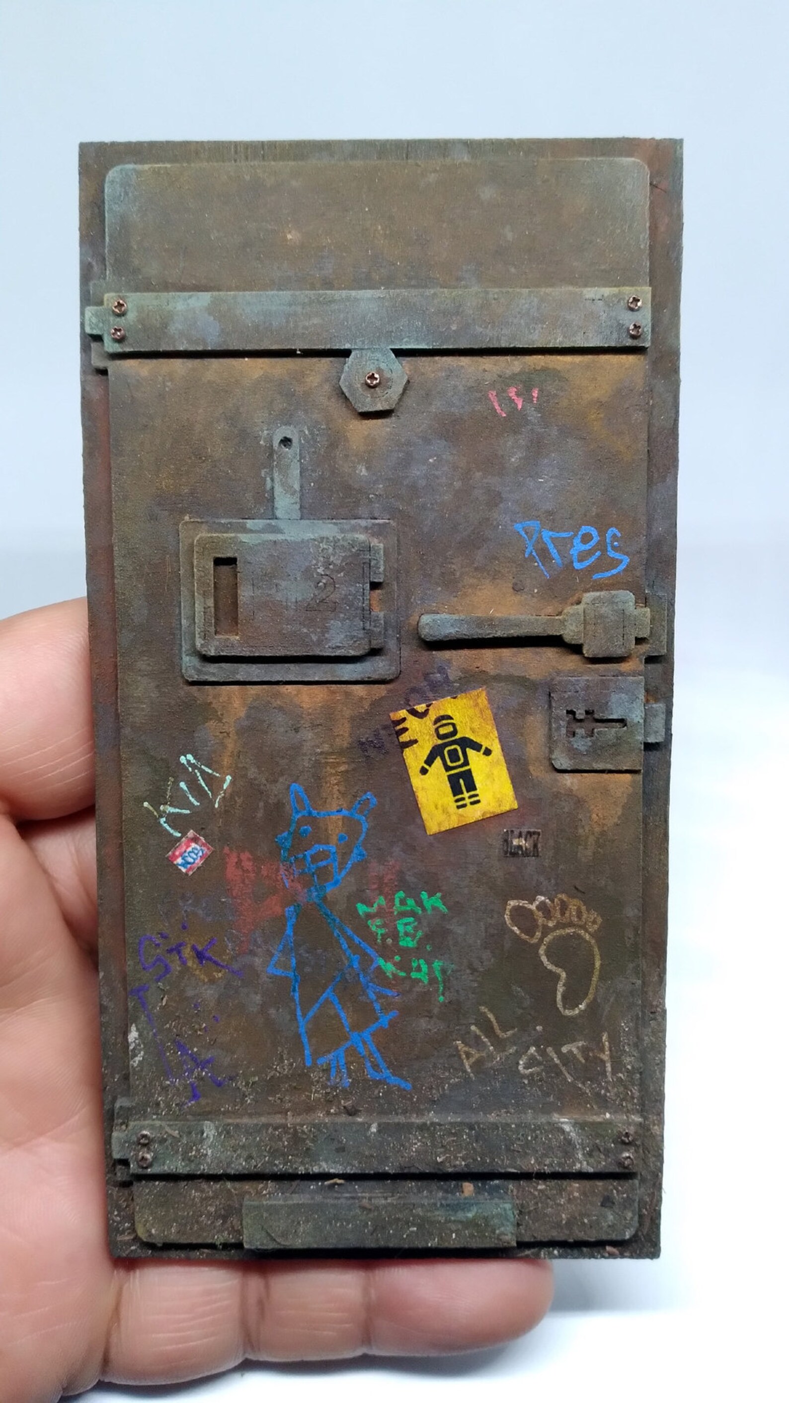 Jail Door Rusted-look Diorama Props Graffiti Read Description Before ...