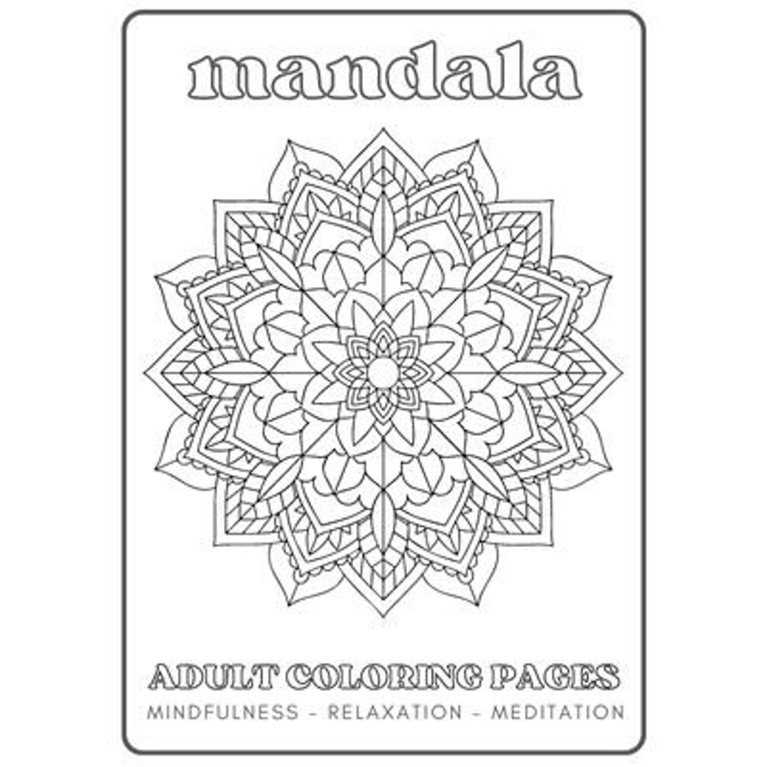 Serenity Mandalas: Mindful Coloring Pages for Relaxation and - Etsy ...