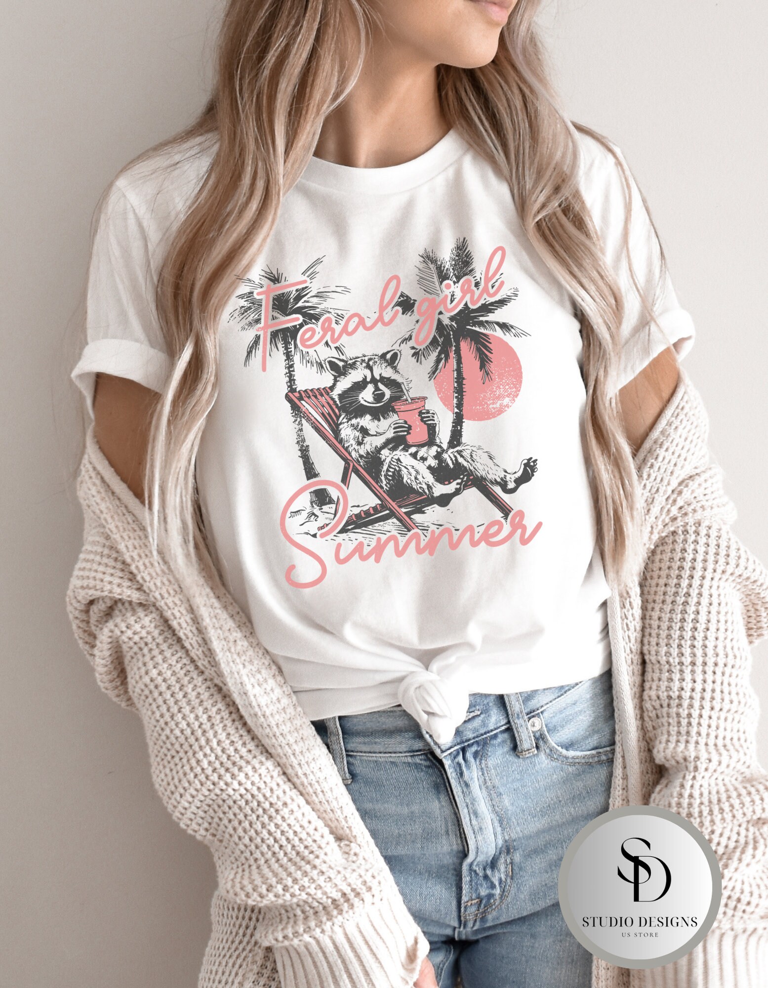 Feral Girl Summer Shirt Wild Summer Vibes Tshirt Fun Summer T-shirt ...
