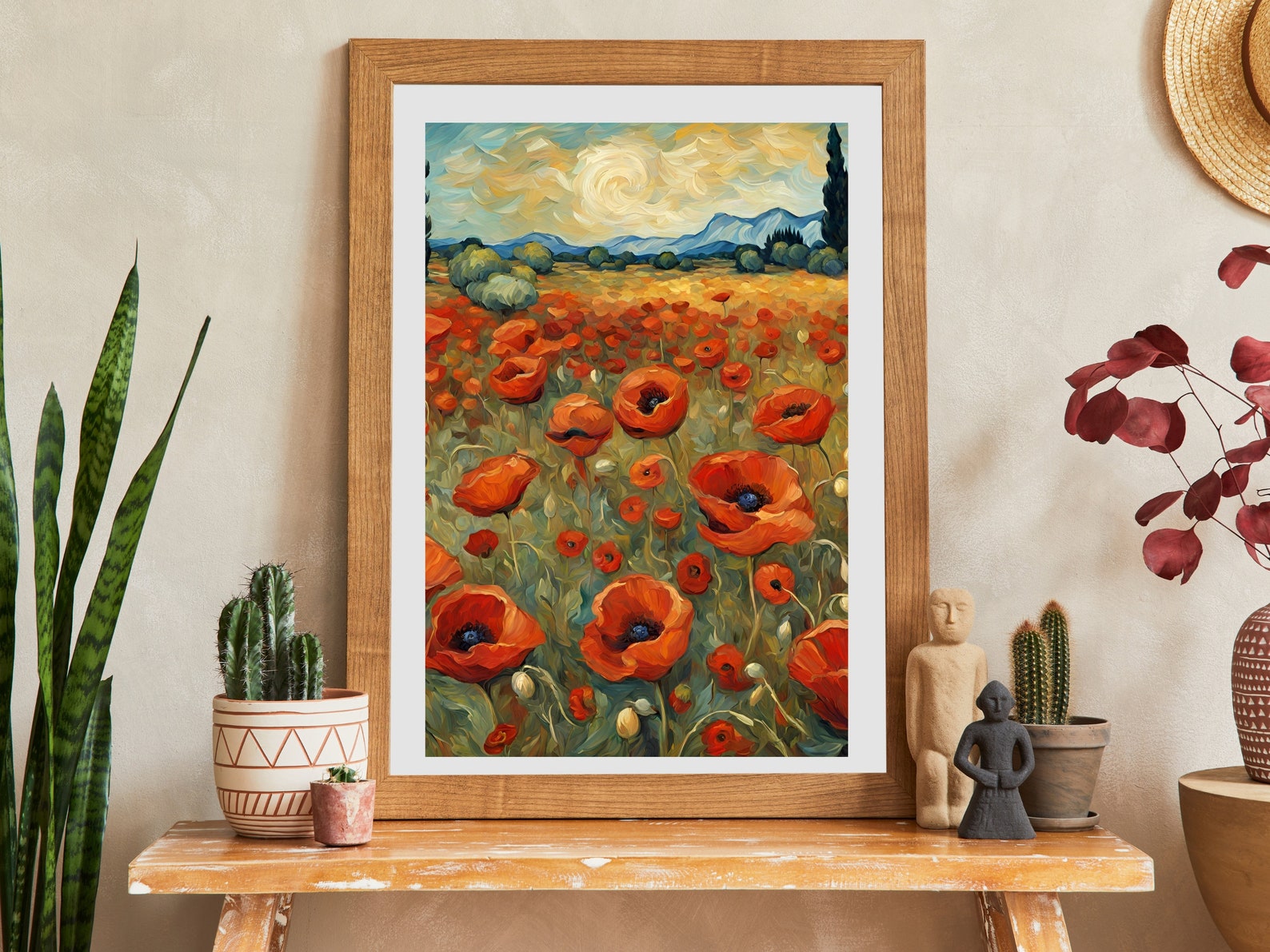 Vincent Van Gogh Poster, Poppy Flowers, Van Gogh Paintings, Digital ...
