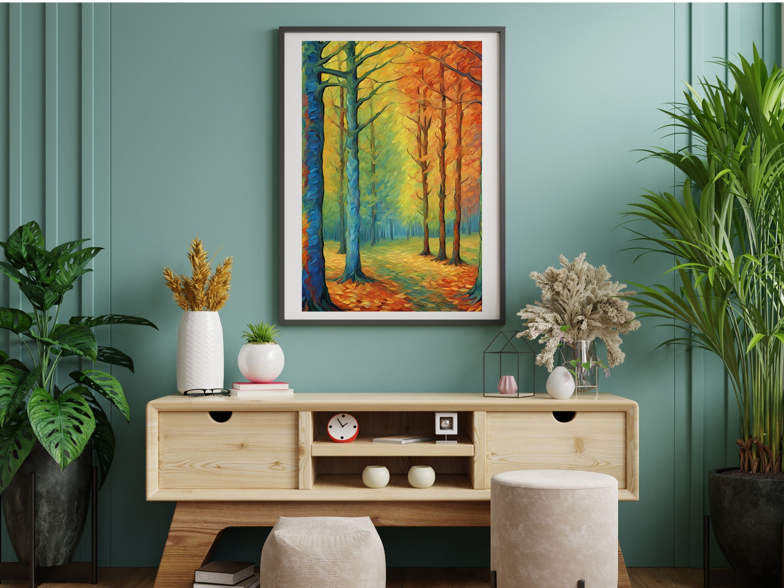 Vincent Van Gogh Poster, Rainbow Maple Forest, Van Gogh Paintings ...