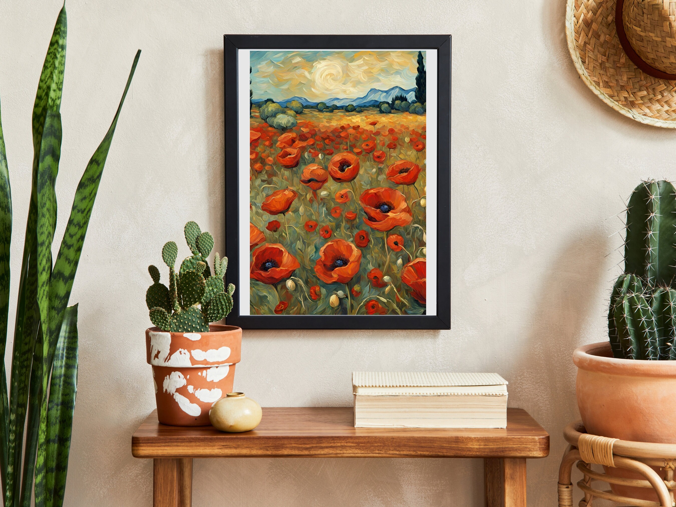 Vincent Van Gogh Poster, Poppy Flowers, Van Gogh Paintings, Digital ...