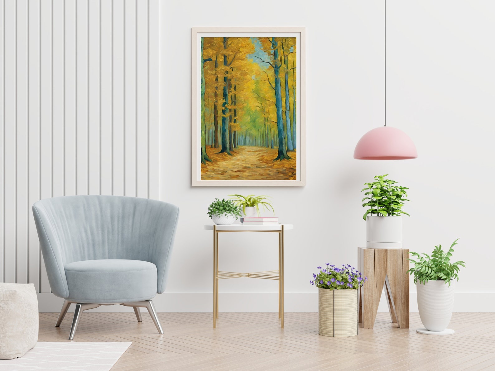 Vincent Van Gogh Poster, Yellow Maple Forest, Van Gogh Paintings ...