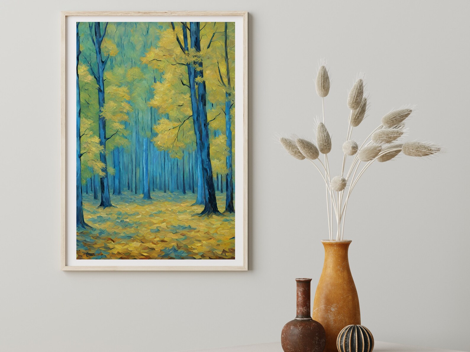 Vincent Van Gogh Poster, Yellow Maple Forest, Van Gogh Paintings ...