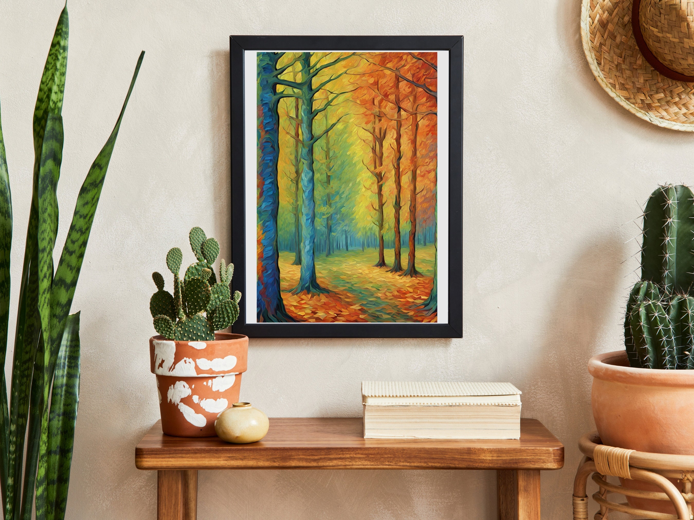 Vincent Van Gogh Poster, Rainbow Maple Forest, Van Gogh Paintings ...