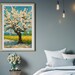 Vincent Van Gogh Poster, Cherry Trees, Van Gogh Paintings, Digital ...