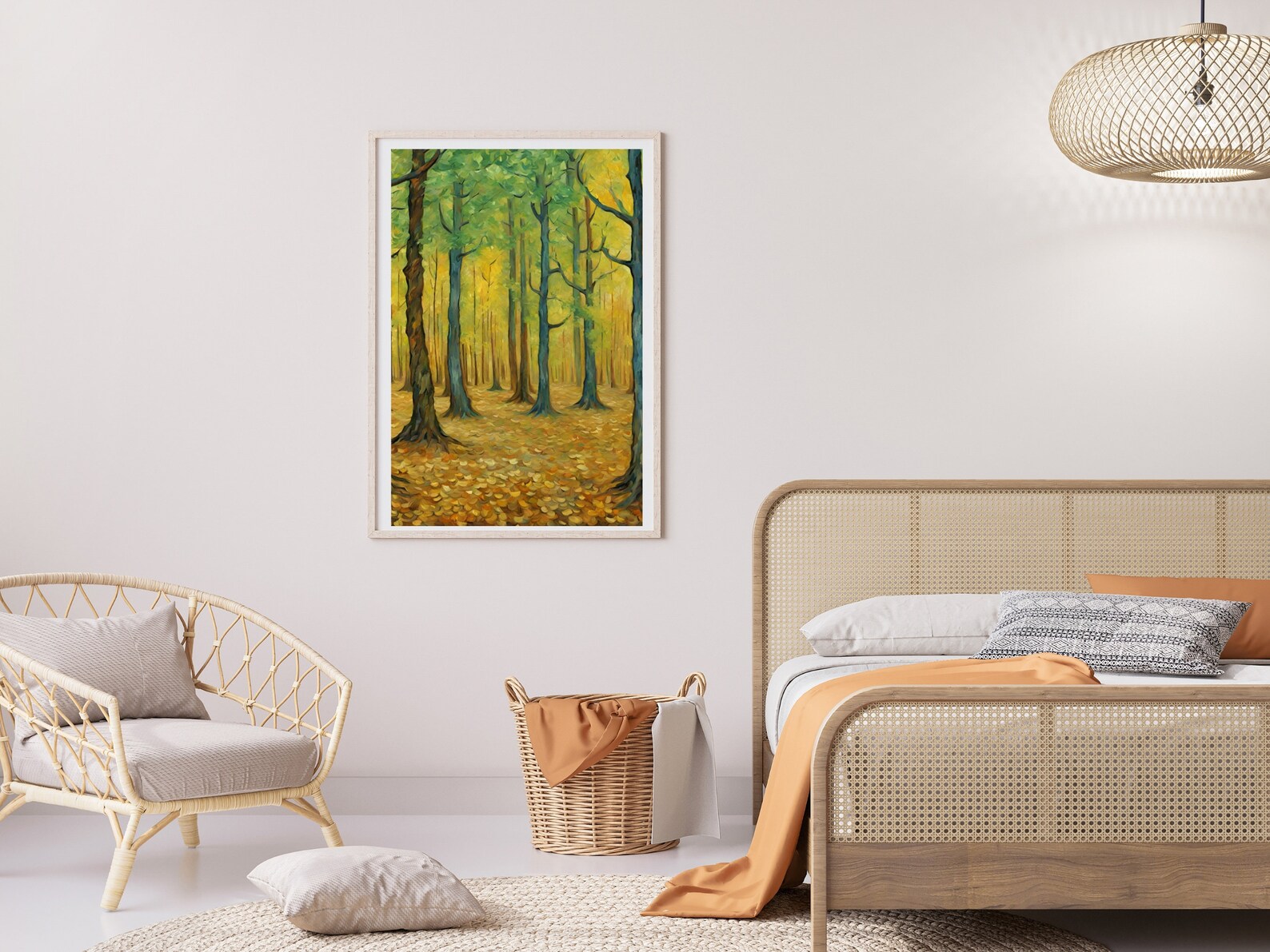 Vincent Van Gogh Poster, Yellow Maple Forest, Van Gogh Paintings ...