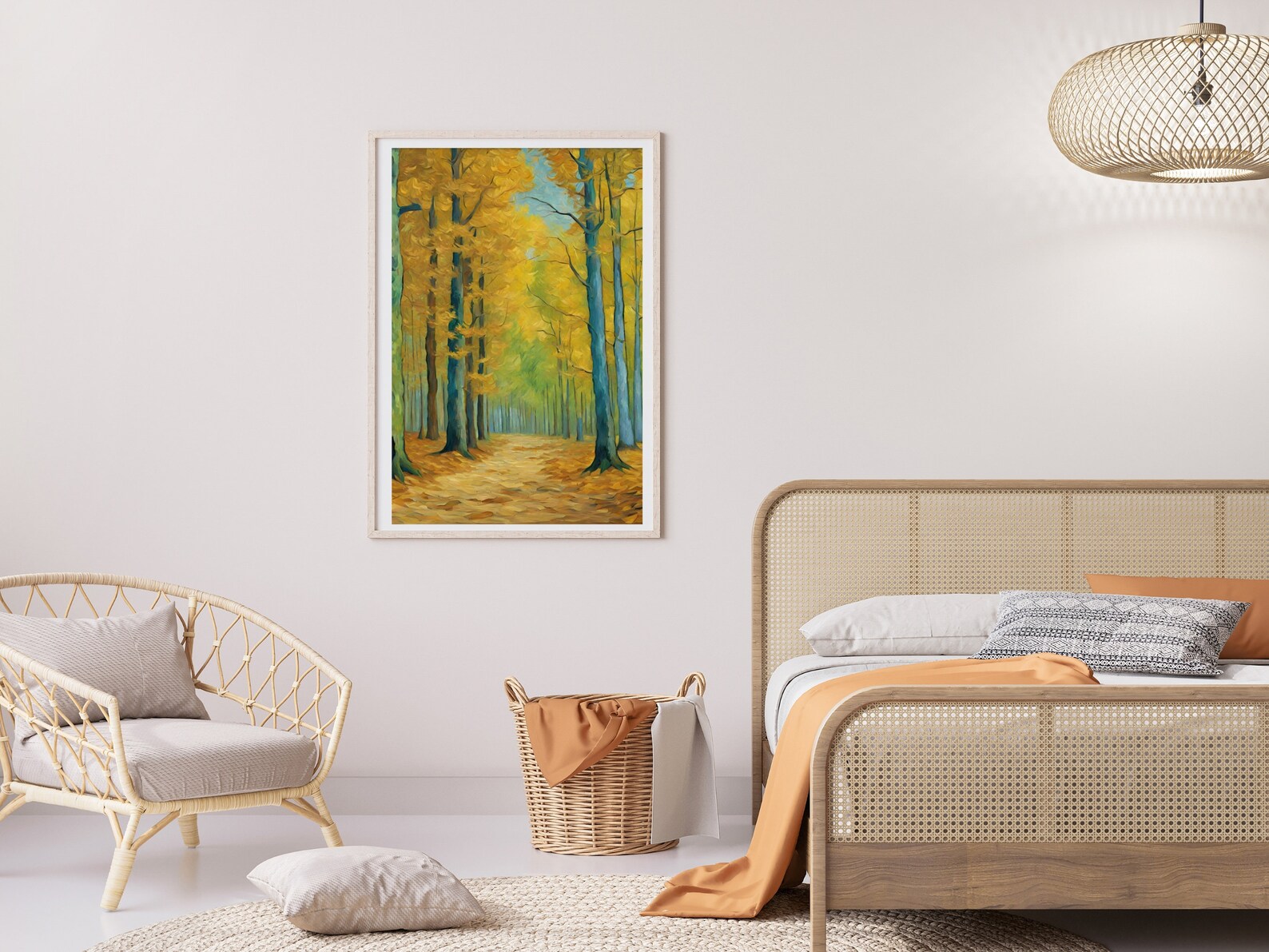 Vincent Van Gogh Poster, Yellow Maple Forest, Van Gogh Paintings ...
