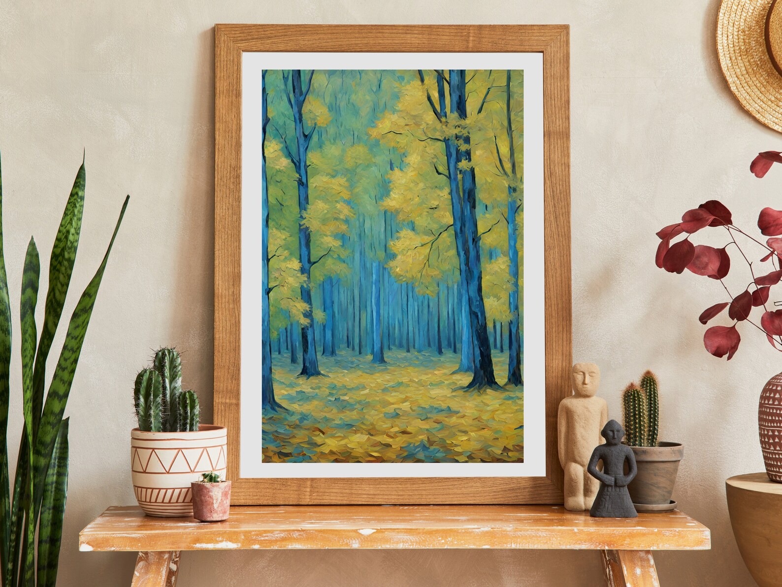Vincent Van Gogh Poster, Yellow Maple Forest, Van Gogh Paintings ...