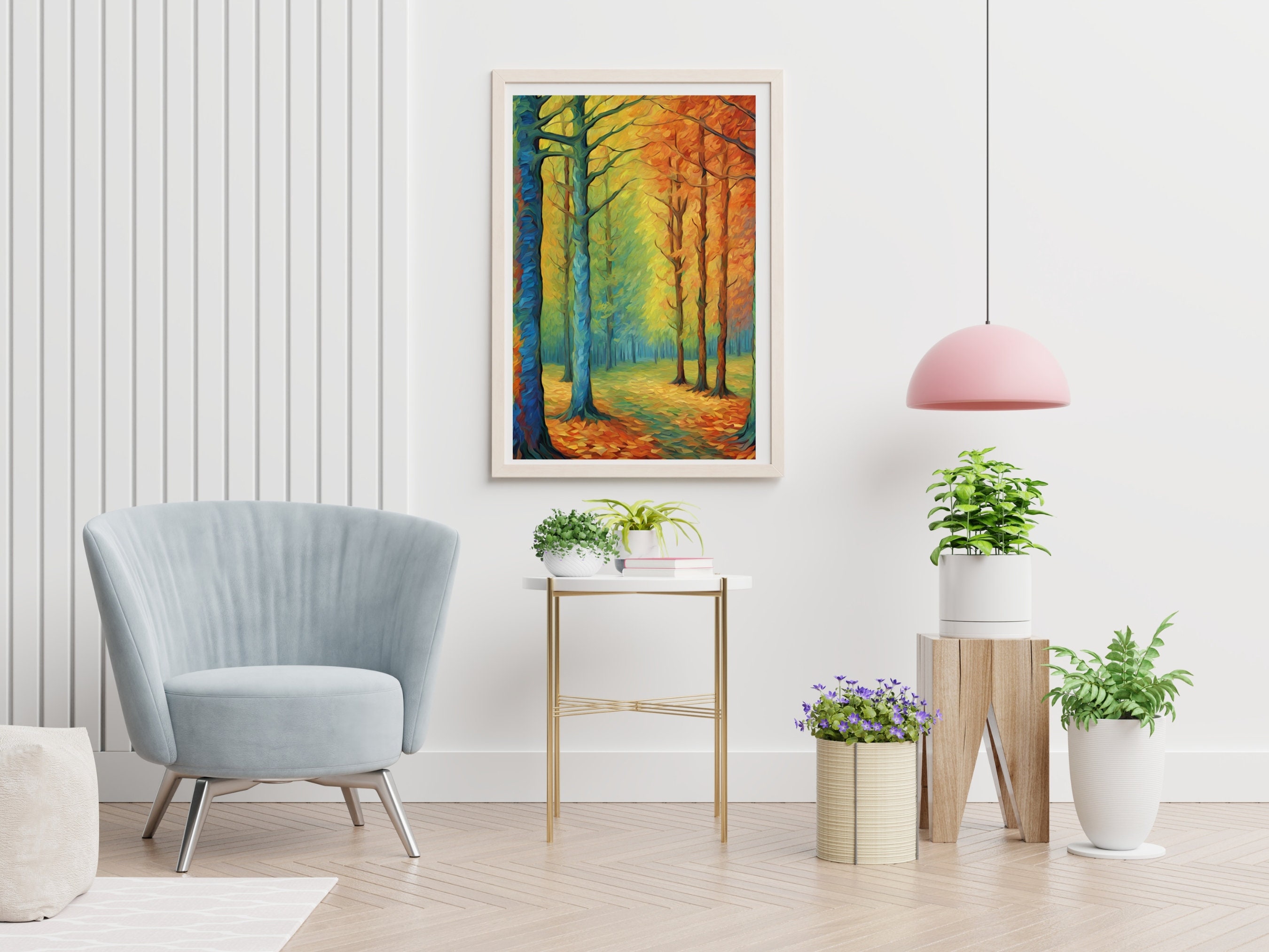 Vincent Van Gogh Poster, Rainbow Maple Forest, Van Gogh Paintings ...