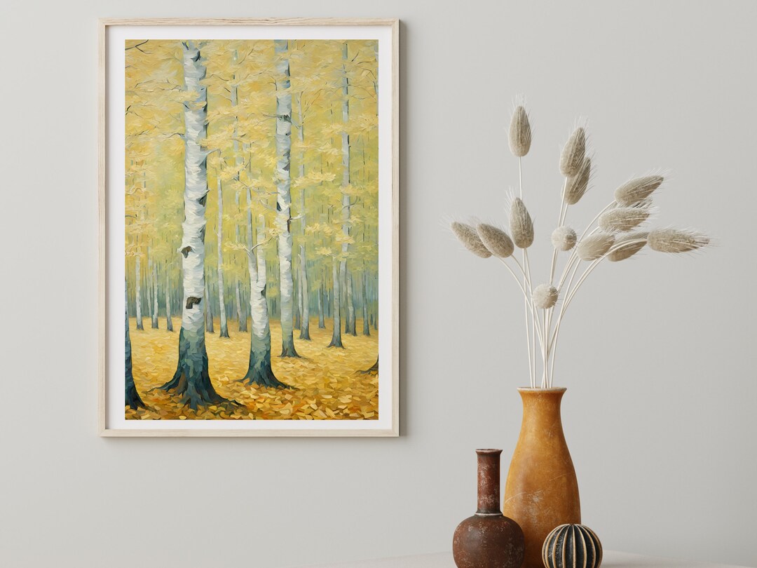 Vincent Van Gogh Poster, Yellow Maple Forest, Van Gogh Paintings ...
