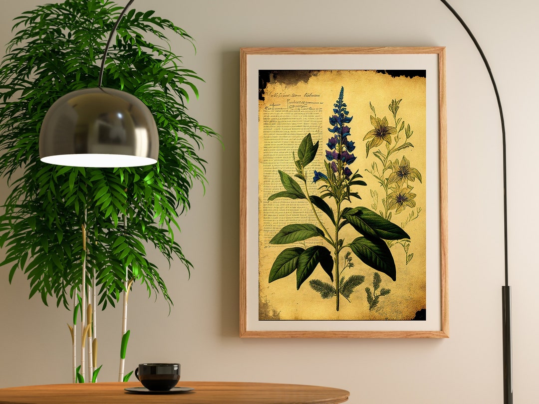 Vintage Garden Poster,botanical Plant,botanical Poster Printable ...