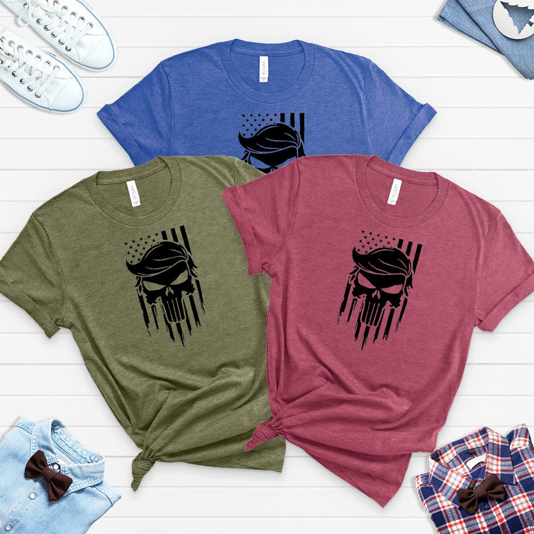 Trump Punisher Shirt, Trump 2024 Tee, Republican Apparel, Pro Trump Top ...