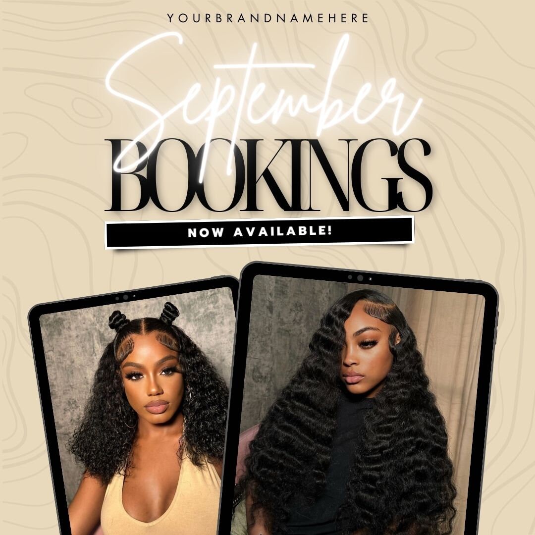 3 September Booking Template - Etsy