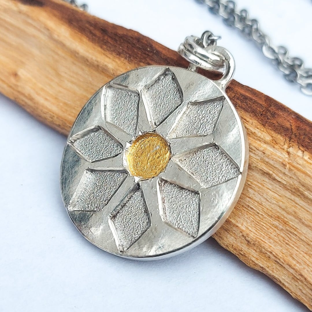 Alatyr Amulet Necklace, Slavic Symbol Pendant, 8 Pointed Star Talisman ...