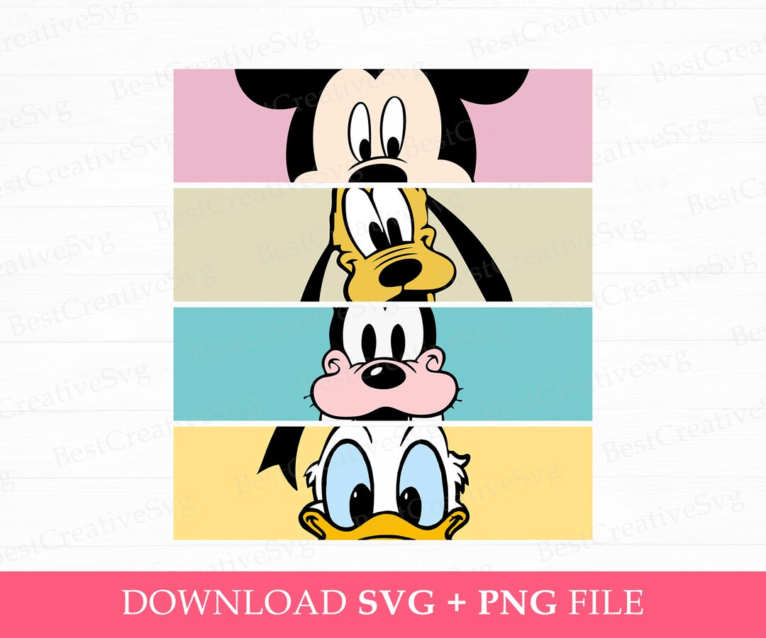 Mouse and Friends Smiling Svg, Family Vacation 2023, Best Friends Svg ...