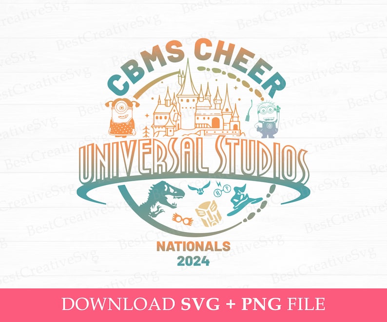 CBMS Cheer Nationals 2024 Svg, Universal Studios Svg, Cheer Svg, Retro ...