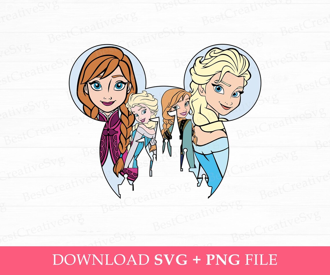 Princess Friends Collage SVG, Family Vacation Design (SVG, PNG) - Etsy