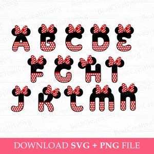 Mouse Alphabet Svg, Cute Mouse Letter Svg, Alphabet Letters A-Z Svg ...