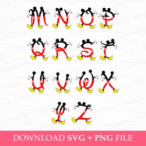 Mouse Alphabet Svg, Mouse Letter Svg, Family Trip Svg, Hands and Foot ...