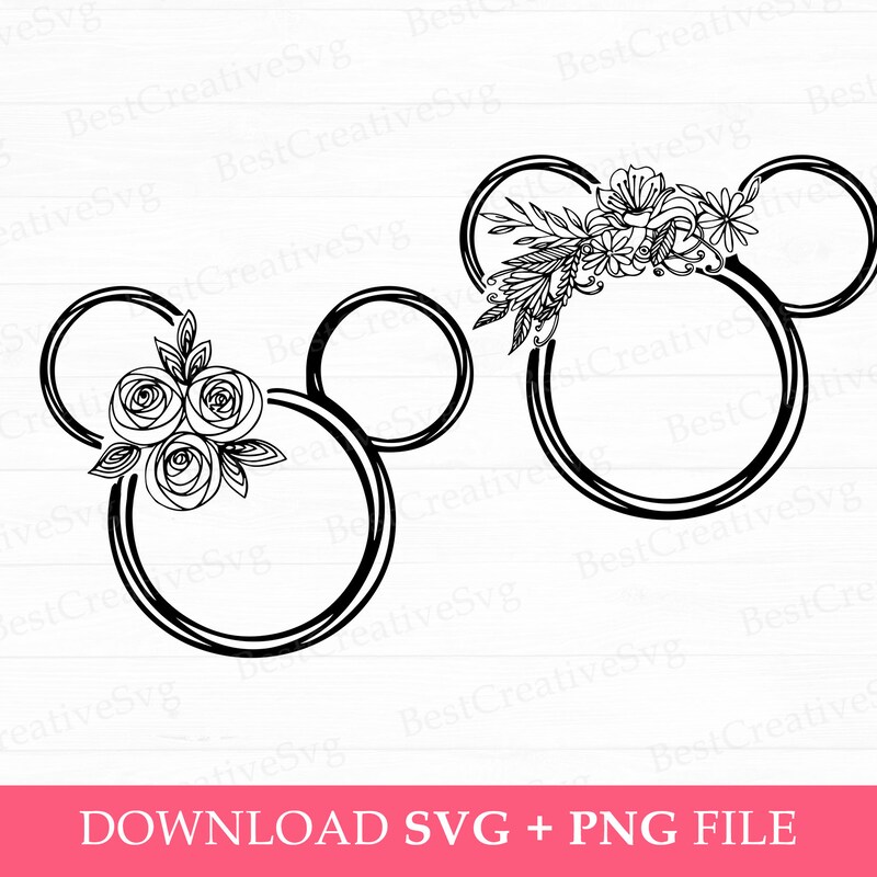 Minnie Flower Svg - Etsy