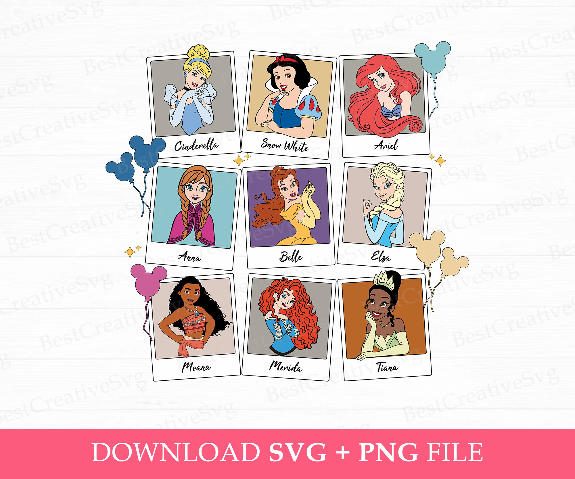 Princesses Svg, Best Friends Princesses Svg, Family Trip Svg, Family ...