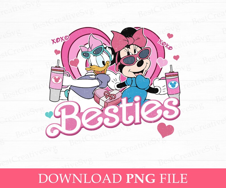 Besties Png, Miss Duck and Mouse Png, Girls Trip Png, Best Friends Png ...