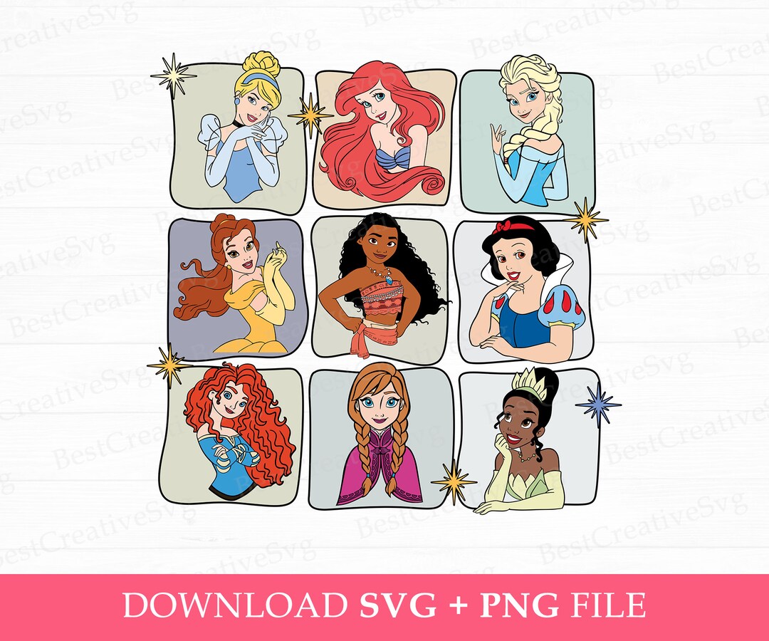Princesses Svg, Family Vacation Svg, Cute Characters Svg, Family Trip ...