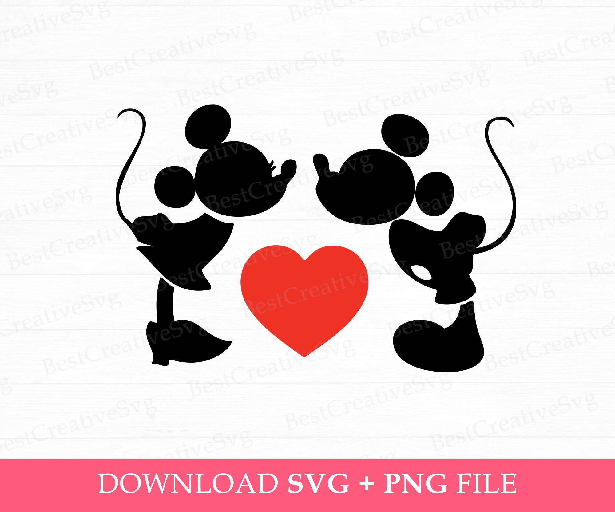 Mouse Couple Love Svg Kissing Mouse Svg Family Vacation Svg - Etsy