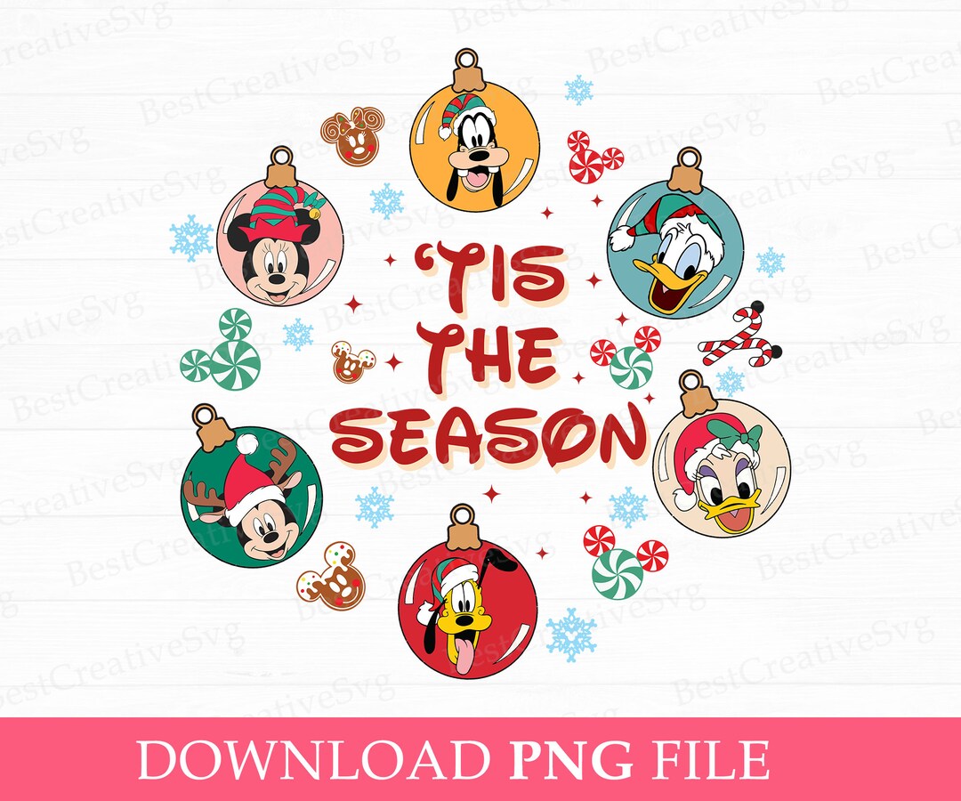 Merry Christmas Png, Tis the Season Christmas Png, Mouse and Friends ...