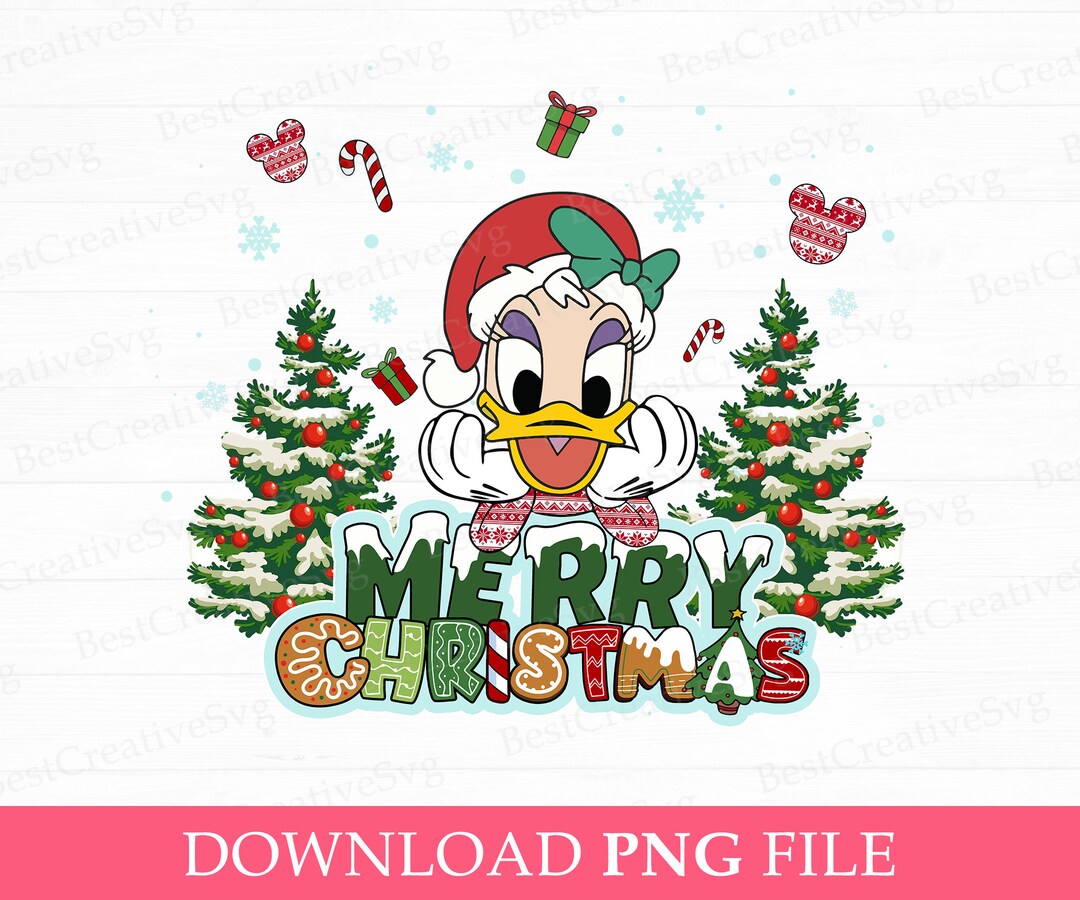 Christmas Miss Duck Png, Snowflakes and Trees, Merry Christmas Png ...