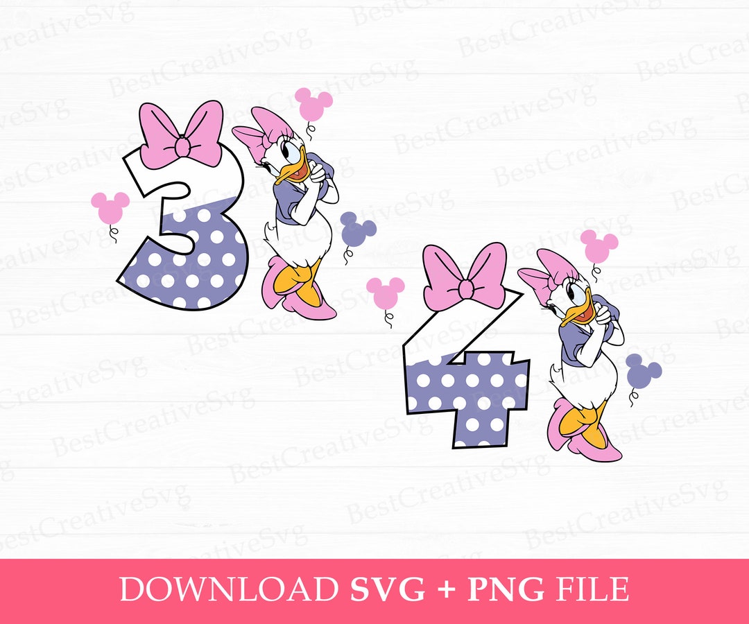 Miss Duck Birthday SVG, Girl 3rd 4th Birthday, PNG (instant Download ...