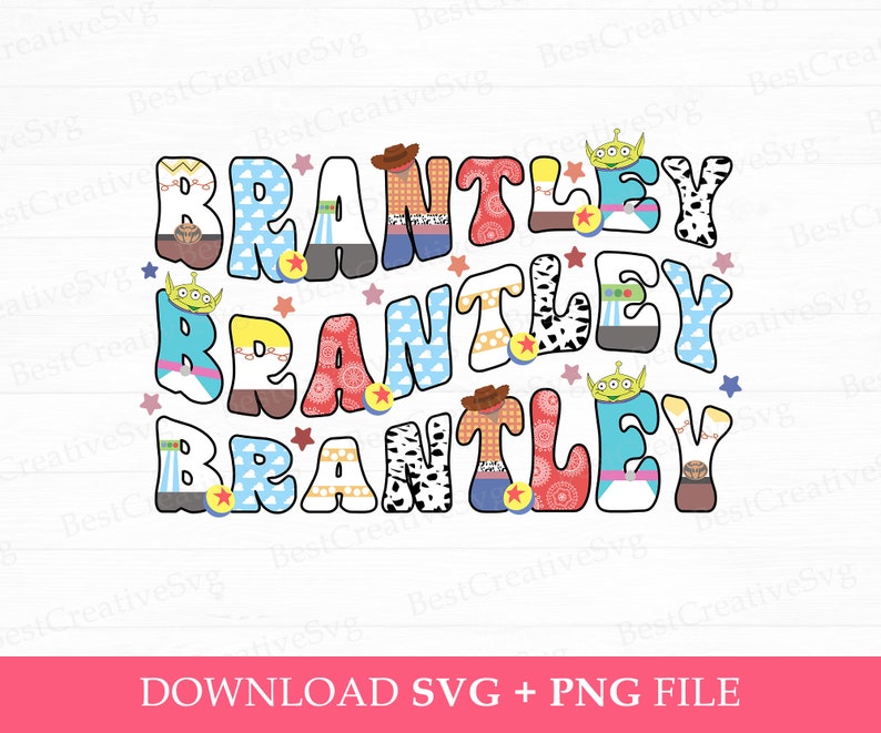Brantley Letter Svg, Toy Friends Letter Svg, Family Trip Svg, Wavy ...