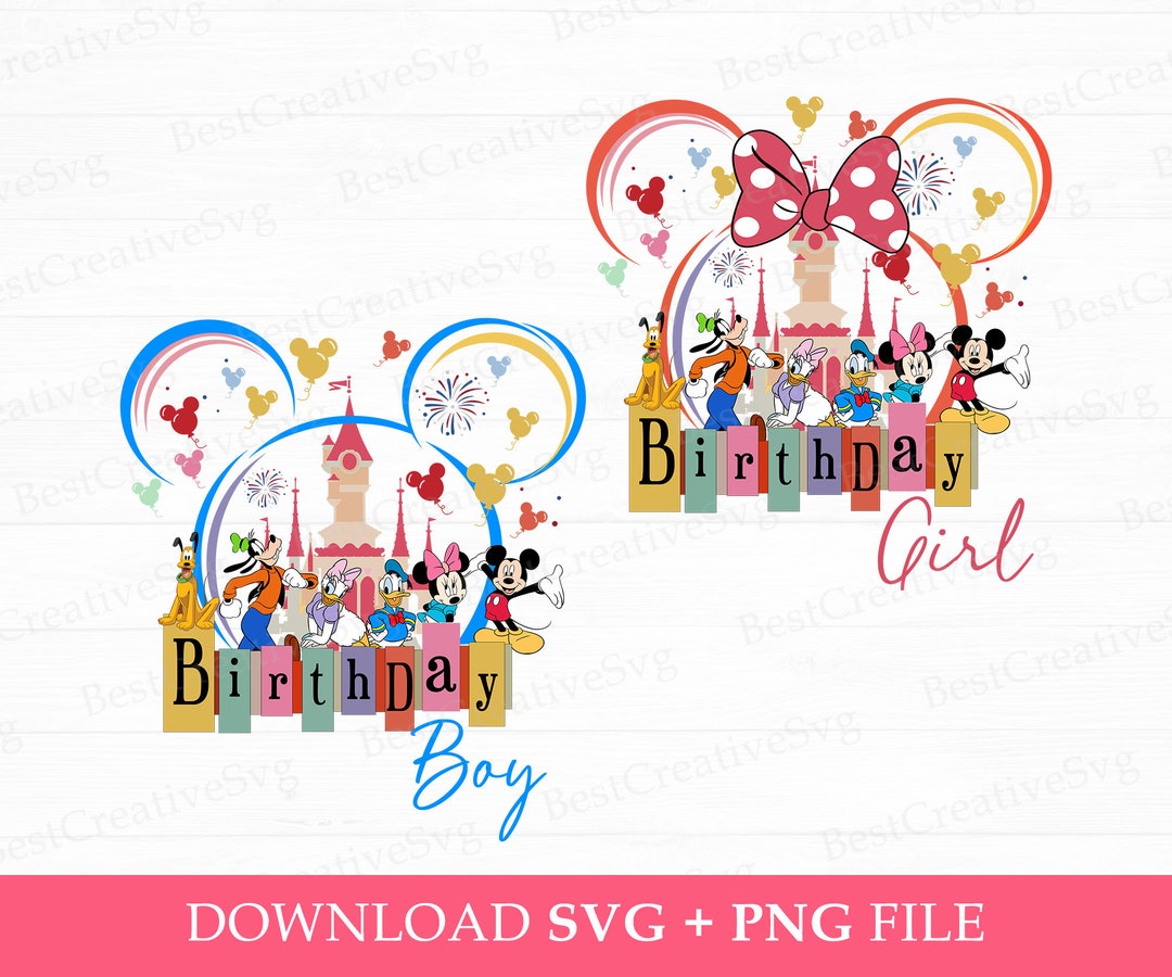 Bundle Family Birthday Svg, Birthday Boy Svg, Birthday Girl Svg, Mouse ...