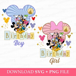 Bundle Family Birthday Svg, Birthday Girl Svg, Birthday Boy Svg, Mouse ...