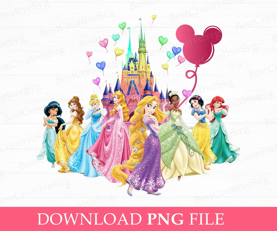 Best Friends Princess Png, Princess Squad Png, Magical Castle With ...