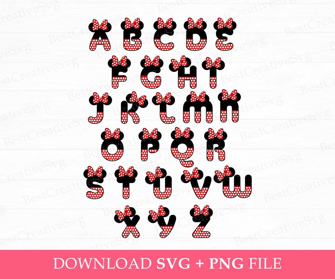 Mouse Alphabet Svg, Cute Mouse Letter Svg, Alphabet Letters A-Z Svg ...