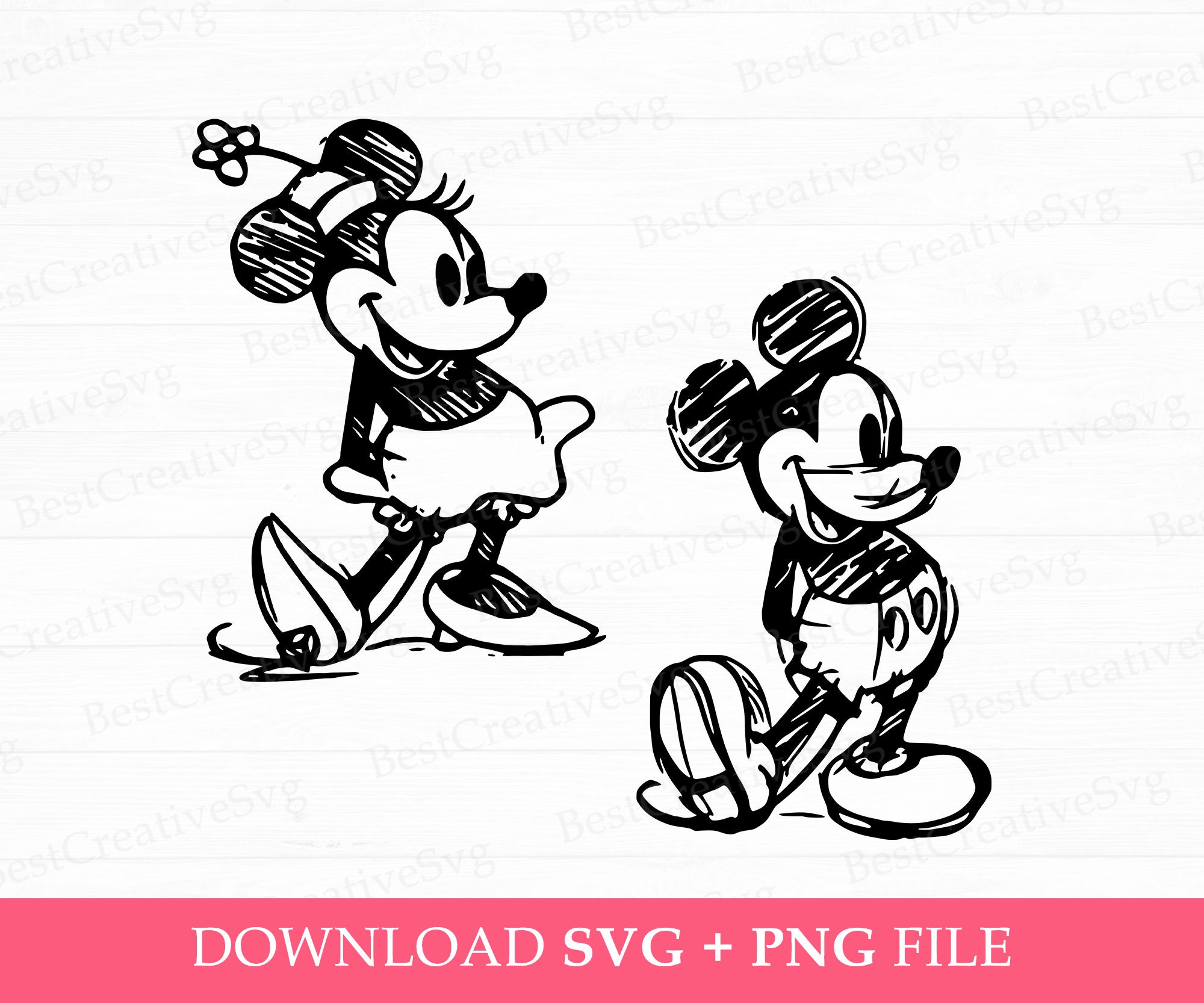 Bundle Sketch Mouse Svg Couple Mouse Svg Family Vacation - Etsy Canada