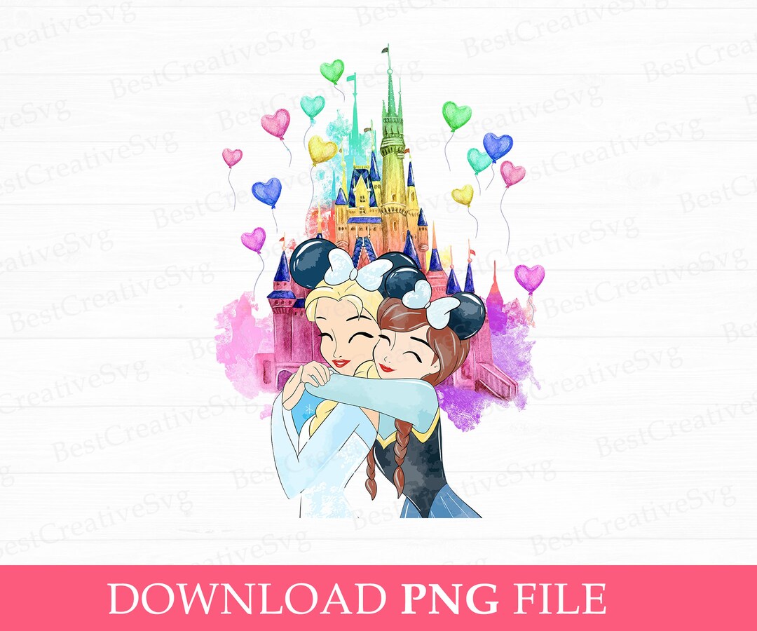 Princess Watercolor Png, Watercolor Magical Kingdom Png, Best Friends ...