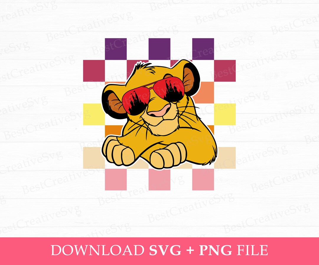 Cute Lion Svg, Checkered Background Svg, Magical Kingdom Svg, Family ...