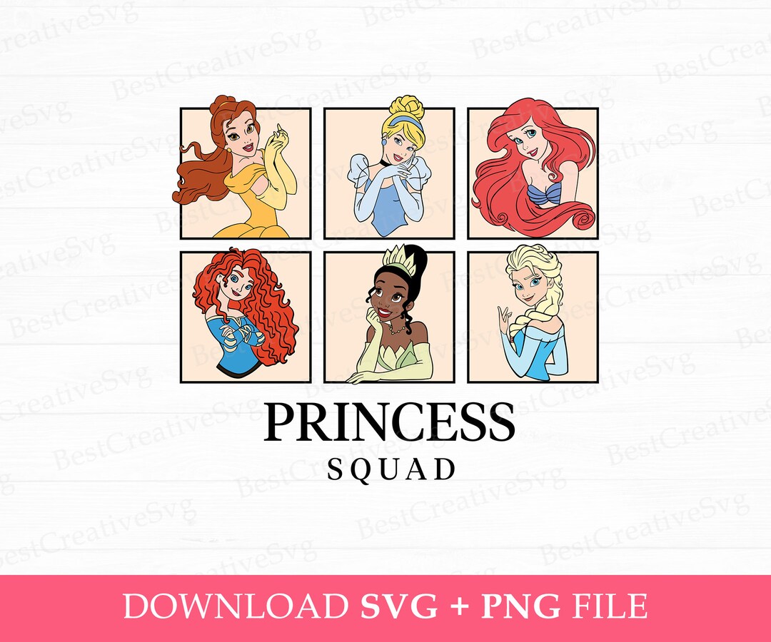 Princess Squad Svg, Family Vacation Svg, Princesses Svg, Family Trip ...