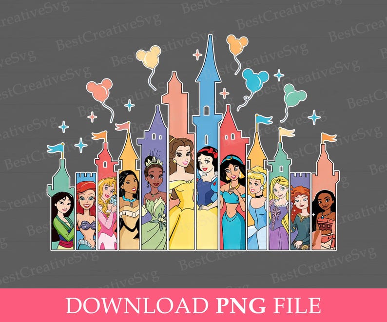 Best Friend Princesses Png, Family Vacation Png, Princess Squad Png ...