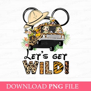 Let's Get Wild Png, Bundle Family Trip Png, Animal Kingdom Png, Mouse ...