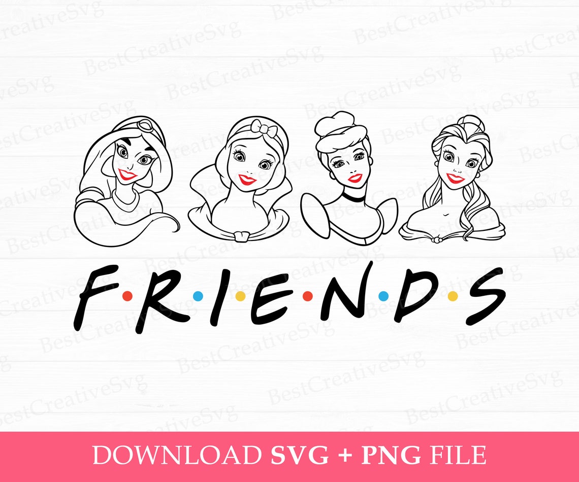 Princess Friends Svg Family Vacation Svg Family Trip Svg - Etsy