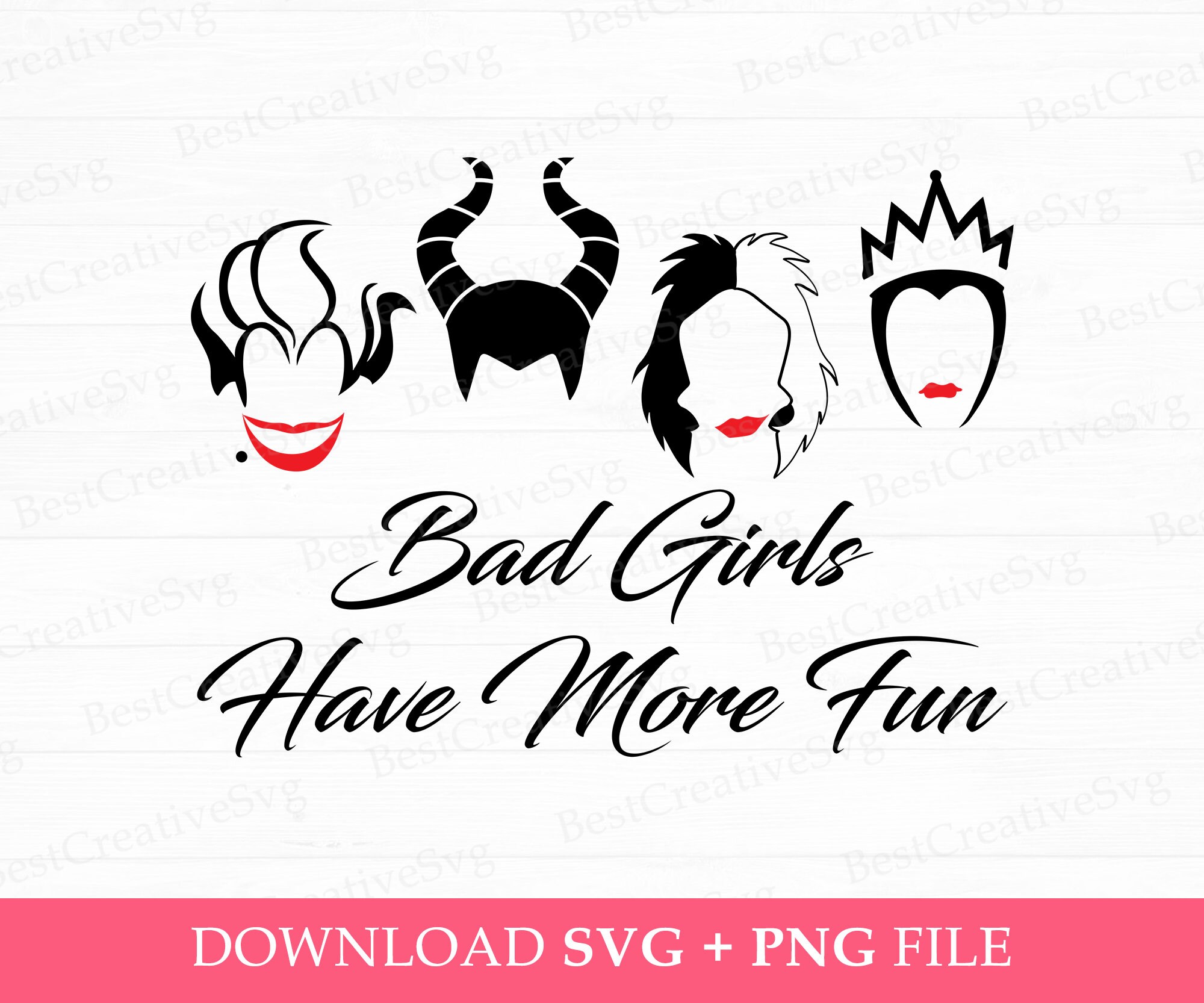 Bad Girls Have More Fun Svg, Bad Girls Silhouettes Svg, Villains Svg ...