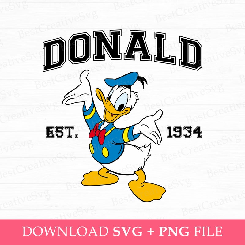 Donald Duck Svg - Etsy
