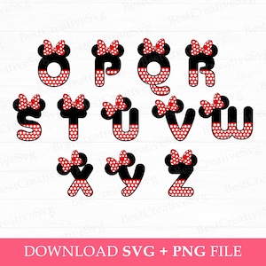 Mouse Alphabet Svg, Cute Mouse Letter Svg, Alphabet Letters A-Z Svg ...