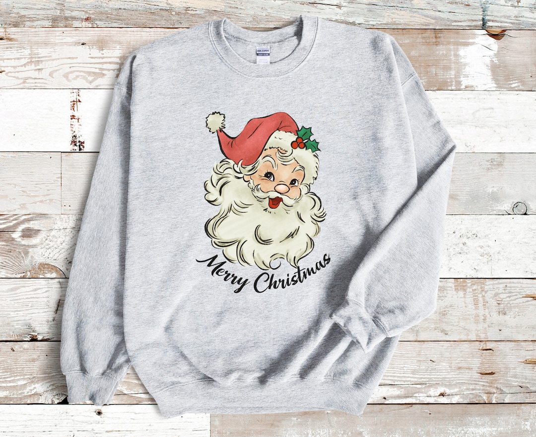 Retro Santa Claus Sweater for Christmas Sweatshirt Holiday - Etsy