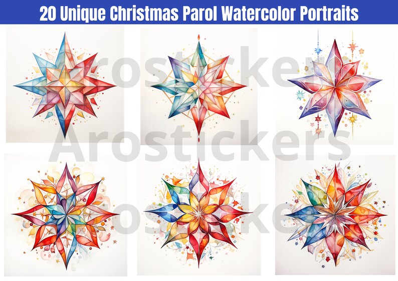 Christmas Star Parol PNG Pack of 20 DIGITAL DOWNLOAD - Etsy