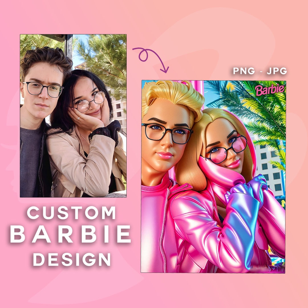 Barbie ,personalized Barbie Design, Barbie Drawing, Barbie Filter - Etsy